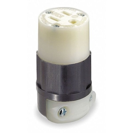 Leviton Straight Blade Connector, 5-15R, 15 A, 125V AC, 2 Pole, 3 Wire ...