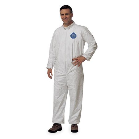 Dupont Tyvek 400 Collared Disposable Coveralls, 4XL, Open Wrists and ...