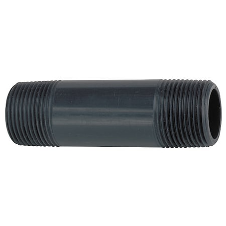 Zoro Select 2" MNPT x 5" TBE PVC Pipe Nipple Sch 80 861-255 | Zoro