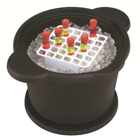 Heathrow Scientific Ice Bucket, Round, 4L, Black HS28714K | Zoro