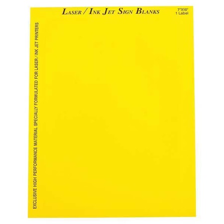 Brady Sign & Label Blanks, Ylw, Polyester, PK25 12905 | Zoro