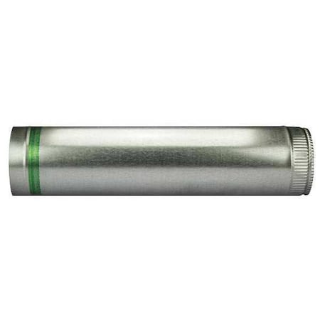 Greenseam Round Snap Lock Pipe, 9 in Duct Dia, Galvanized Steel, 24 GA ...