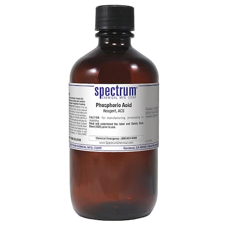 Spectrum Chemical Phosphoric Acid, Reagent, ACS, 1L P1095-1LT | Zoro