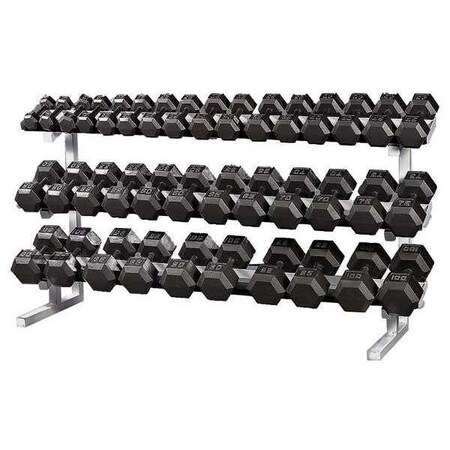 Promaxima Dumbbell Rack, 3 Tier, 84Lx25Wx43H In. FW-58 | Zoro