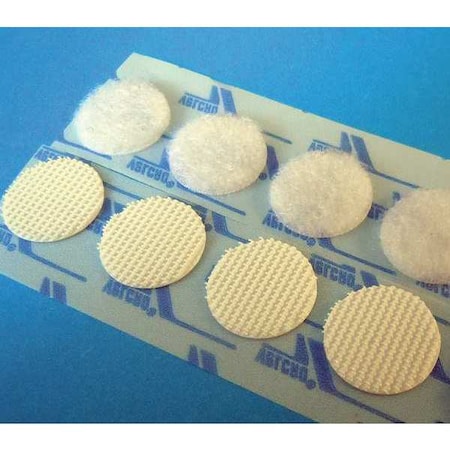Velcro Brand Reclosable Fastener, Disc, Rubber Adhesive, 3/4 in, White ...
