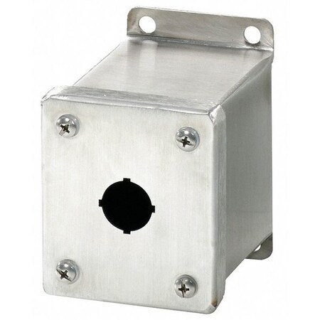 Rittal Pushbutton Enclosure, 3.70 in. H, SS PB01225M14 | Zoro