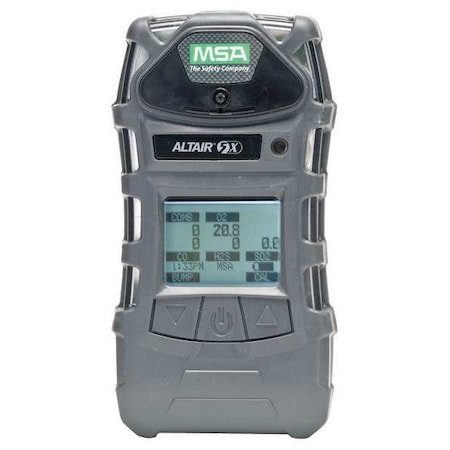 MSA Multi-Gas Detector, 5 Gas, CO, H2S, LEL, O2, SO2, 20 hr Battery ...
