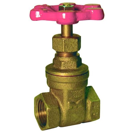 Zoro Select Gate Valve, Brass, 3/8 In, Brass 6TWJ7 | Zoro