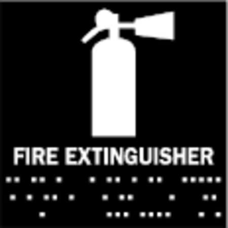 Brady Fire Extinguisher Sign, 8" Height, 8" Width, Plastic, Square ...