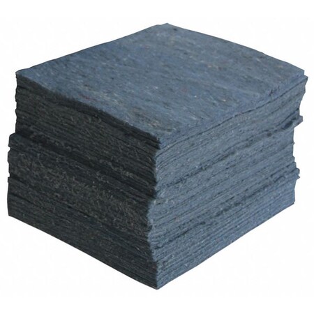 Oil-Dri Absorbent Pad, 18 gal, Universal, Blue, Cotton Fibers, 100 PK ...