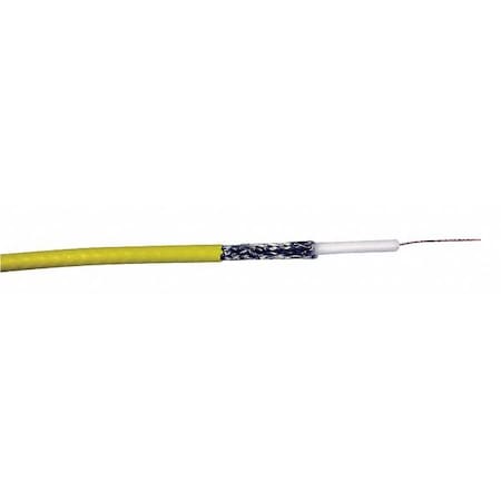 Gepco Coaxial Cable, RG-59, 20 AWG, Yellow VPM2000-4.41 | Zoro
