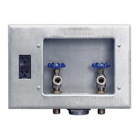 Guy Gray Washing Machine Outlet BoxGalvanizedDuplex Receptacle1/2 ...