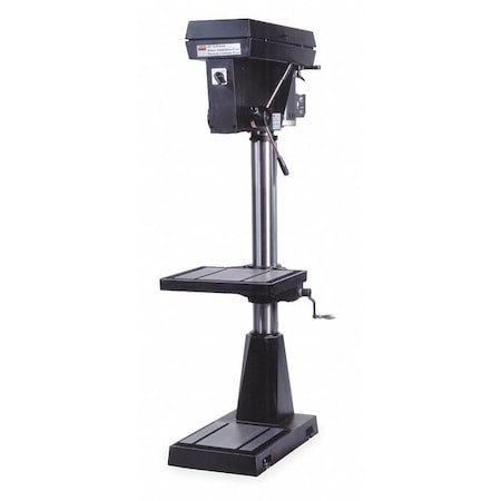 Dayton Floor Drill Press, Belt Drive, 1, 110/220 V, 20" Swing, 9 Speed ...