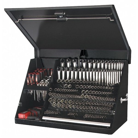 Montezuma Crossover Triangle Tool Box, Black, Steel, 36 in W x 17-1/2 ...