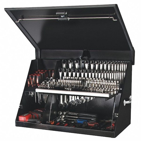 Montezuma Crossover Triangle Tool Box, Black, Steel, 36 in W x 17-1/2 ...