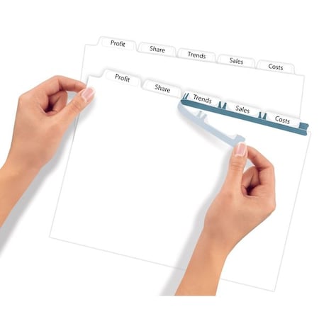 Avery Avery® Index Maker® Clear Label Dividers 11416, 5-Tab Set, White ...