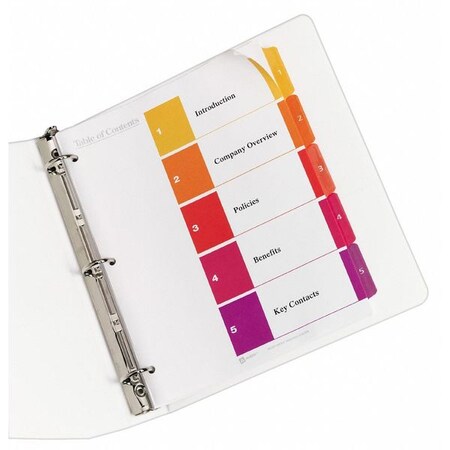 Avery Avery® Ready Index® Table of Contents Dividers 11131, 5-Tab Set ...