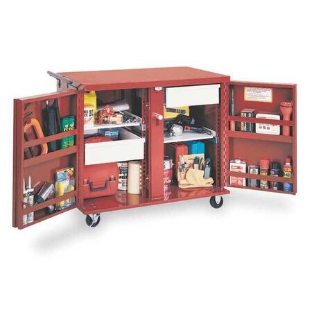 Crescent Jobox Rolling Work Bench - 6 Drawers, 1 Shelf, 6" Casters ...
