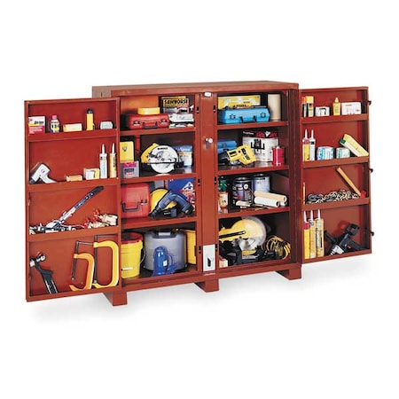 Crescent Jobox Jobsite Cabinet, Brown, 60 in W x 30-1/4 in D x 60-3/4 ...