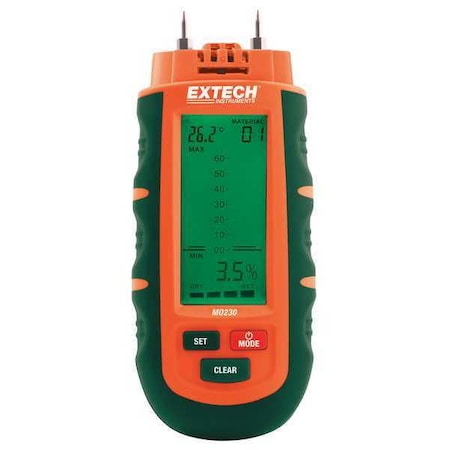 Extech Moisture Meter Kit,1 to 75 per. (Wood) (MO230) | Zoro