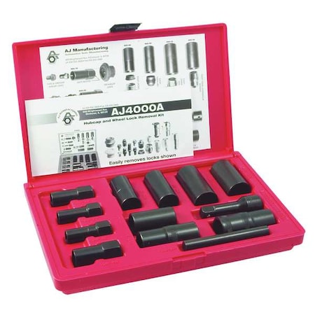 Ken-Tool Deluxe Wheel Lock Removal Kit, 13PC 30171 | Zoro