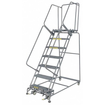 Ballymore 103" H Steel Rolling Ladder, 7 Steps, 450 lb. Load Capacity ...