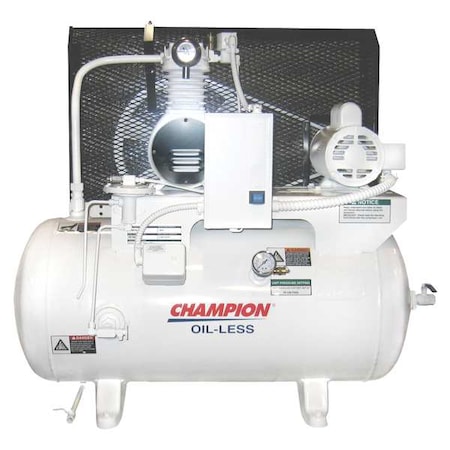 Champion Electric Air Compressor, Oil-less, 1 HP CHSMOA15 | Zoro