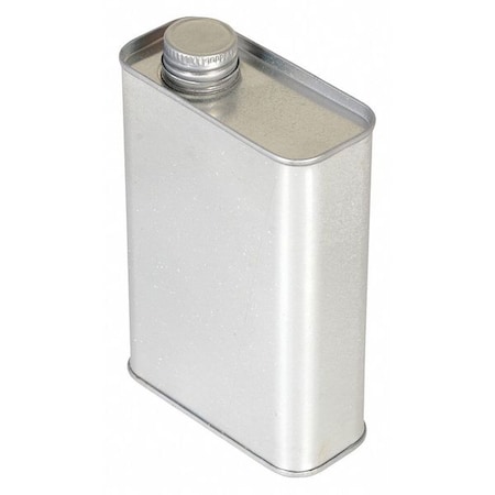 Zoro Select Rectangular Steel Jug, 16 oz, With Cap JUG-S-16 | Zoro