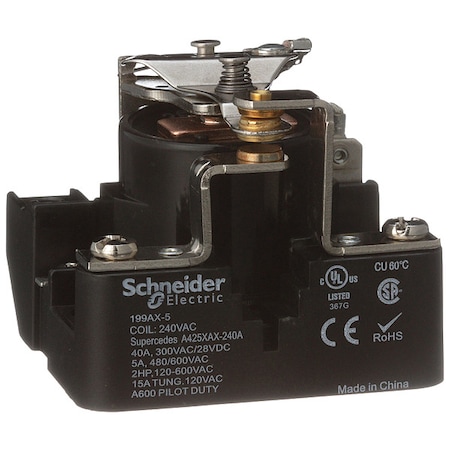 Schneider Electric Surface, Open Power Relay, Square, 40 A, 5, Screw ...