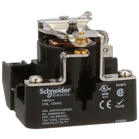 Schneider Electric Surface, Open Power Relay, Square, 40 A, 5, Screw ...