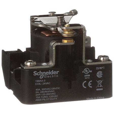 Schneider Electric Open Power Relay, Surface Mounted, SPDT, 24V AC, 5 ...