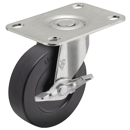 Shepherd Hardware 4" X 15/16" Non-Marking Rubber Soft Swivel Caster ...