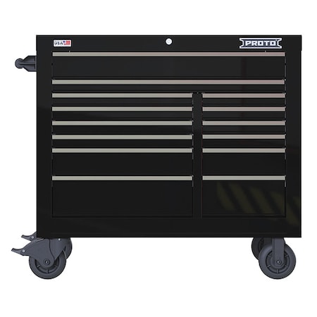 Proto Rolling Tool Cabinet, Black,Heavy Duty (JSTV4239RD14BK) | Zoro
