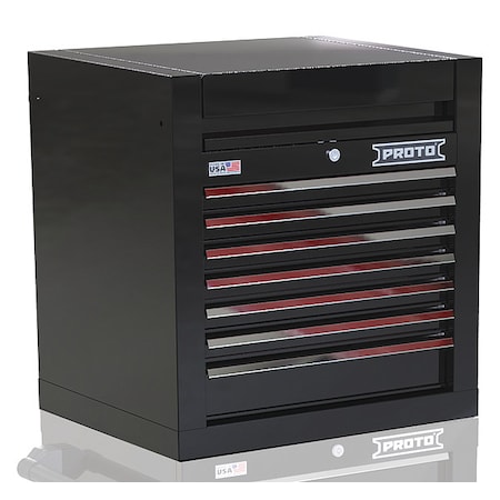 Proto Velocity Top Chest, 7 Drawer, Black, Steel, 27 in W x 22-1/2 in D ...