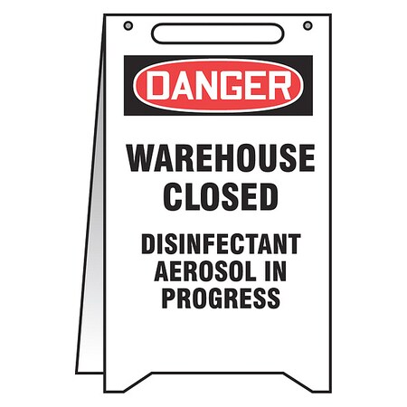 Accuform Fold-Up OSHA Danger Safety Sign, 20 in H, 12 in W, PFR167 ...