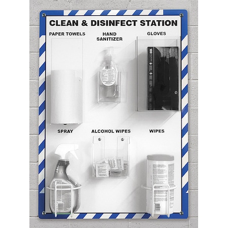 Accuform Disinfect Station, Blue, 24" W PRF303 | Zoro