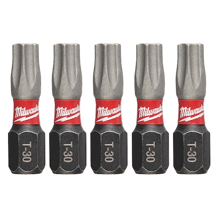 Milwaukee Tool 1 in. TORX T30 SHOCKWAVE Impact Duty Insert Bit (5 pk ...