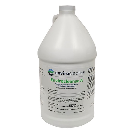 Envirocleanse Disinfectant and Sanitizer, Jug, Unscented 545454299 | Zoro