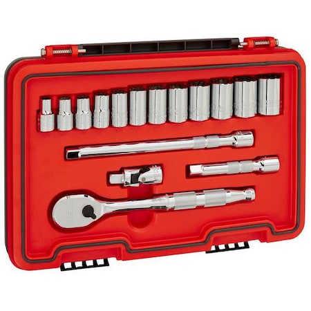PROTO 1/2 in Socket Set, SAE, 16 Piece, 3/8 in to 1 1/16 in, Chrome ...