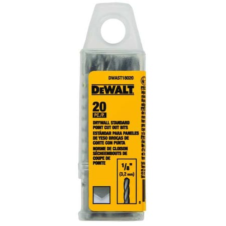 Dewalt Standard Point Cut-Out Bit, PK20 DWAST18020 | Zoro