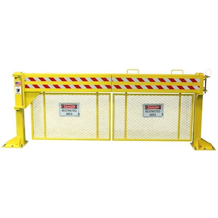 Defender Gate Safety Gate, Manual, Steel, 10 ft Gate W DG10-8-SG-LH | Zoro