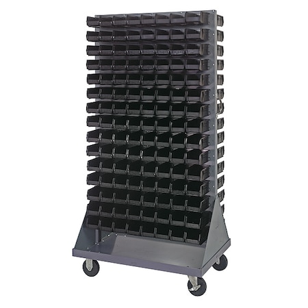 Quantum Storage Systems Steel Mobile Louvered Floor Rack, 36 in W x 24 ...