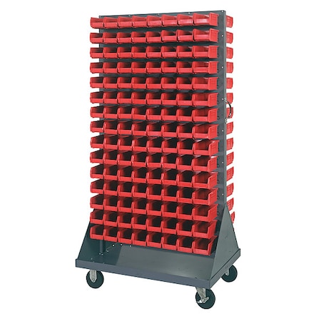 Quantum Storage Systems Steel Mobile Louvered Floor Rack, 36 in W x 24 ...