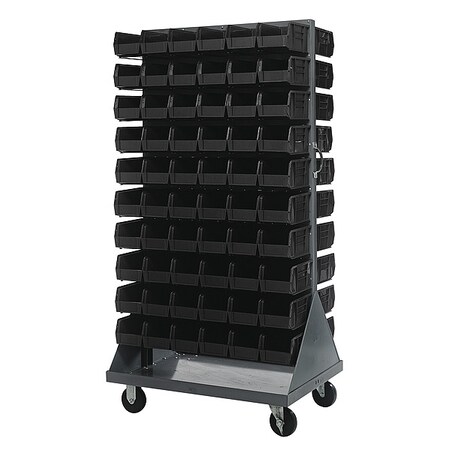 Quantum Storage Systems Steel Mobile Louvered Floor Rack, 36 in W x 24 ...