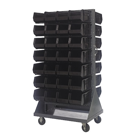 Quantum Storage Systems Steel Mobile Louvered Floor Rack, 36 in W x 24 ...