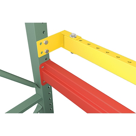 Steel King Pallet Rack Stop Beam, Steel PLBM3.4096YW | Zoro