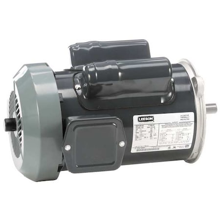 Leeson Auger Duty Motor, 1/2 HP, 115/230V AC, 1,800 Nameplate RPM, 56YZ ...