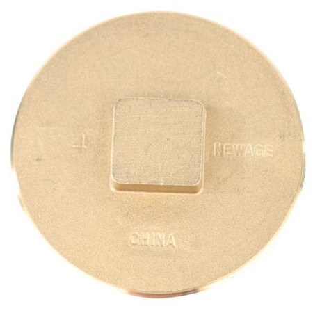 Zoro Select Brass Raised Square Plug, Socket BPR200 | Zoro