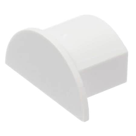 D-Line End Cap, 1/2 in L, PVC, White EC2010W | Zoro