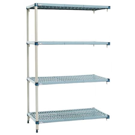Metro Shelf Plastic Industrial Shelving (4), 72 in D, 18 in W, 62 in H ...